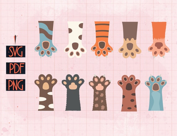 Cat Paws Svg Bundle Paw Print Svg Cat Paw Png Paw Print - Etsy Denmark