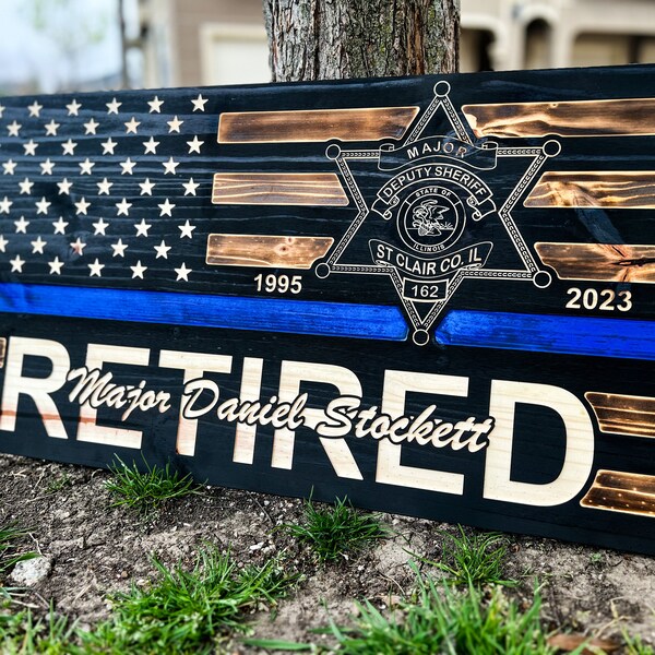 Wooden Police Flag - Etsy