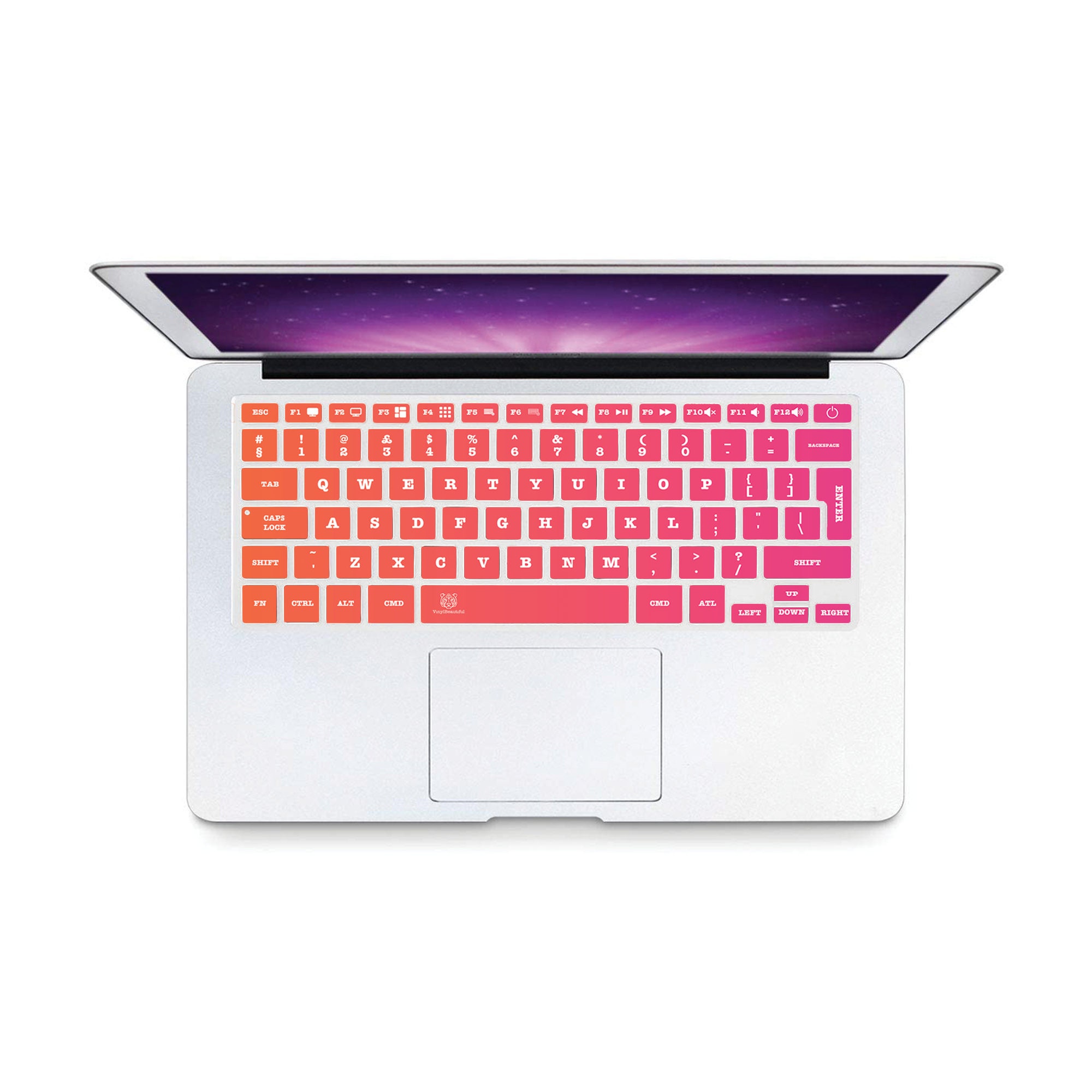 ISO/EU Layout Gradient Keyboard Decal Laptop Skin Vinyl for - Etsy