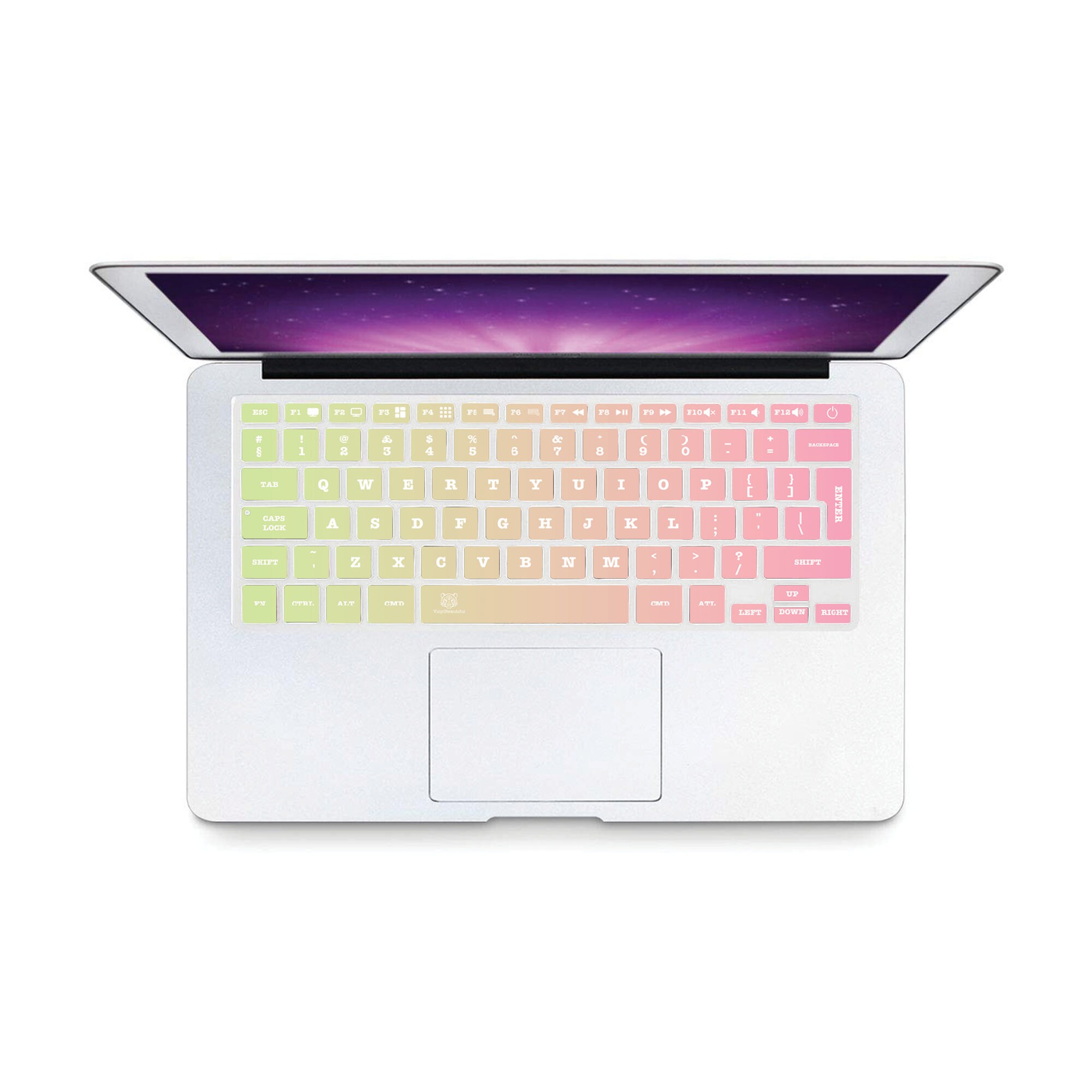 ISO/EU Layout Gradient Keyboard Decal Laptop Skin Vinyl for - Etsy