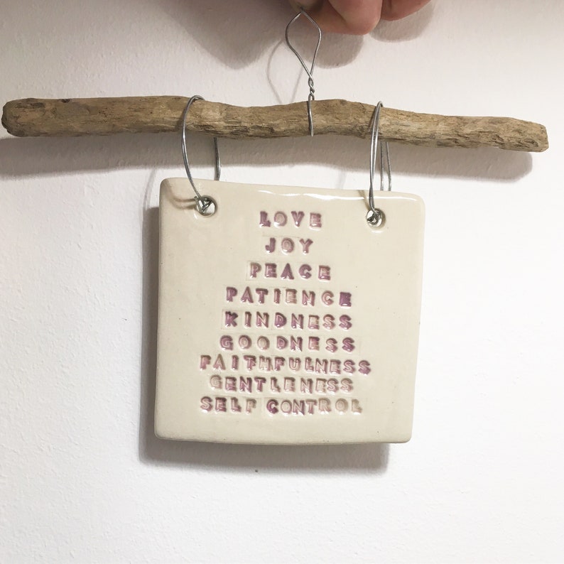 Ceramic wall hanging Bible verse | Etsy