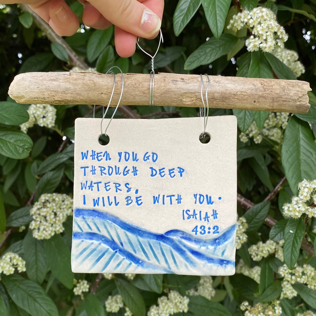 Ceramic Wall Hanging Bible Verse - Etsy
