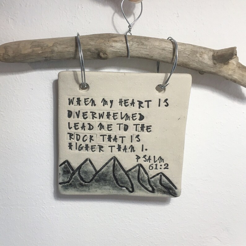 Ceramic wall hanging Bible verse | Etsy
