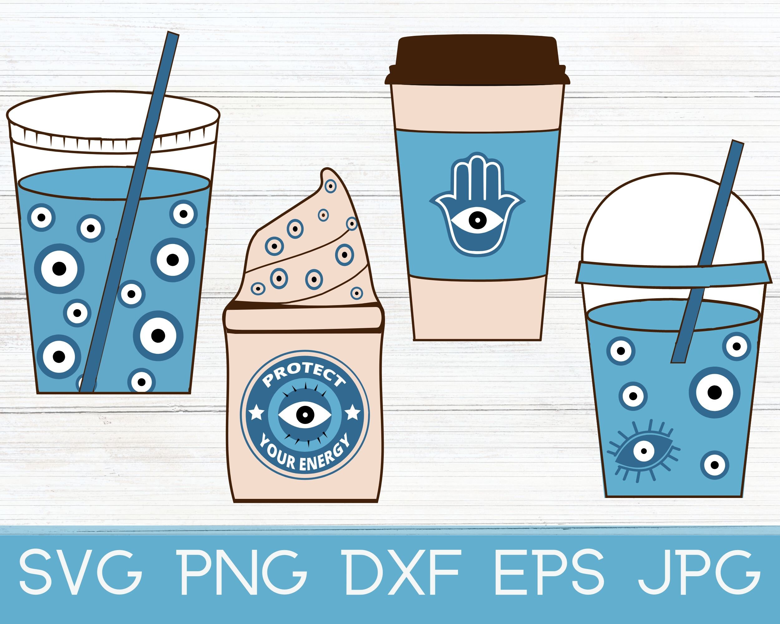 Evil Eye Blue Boba Cups, Evil Eye Decor, Evil Eye Shirts, Evil Eye ...