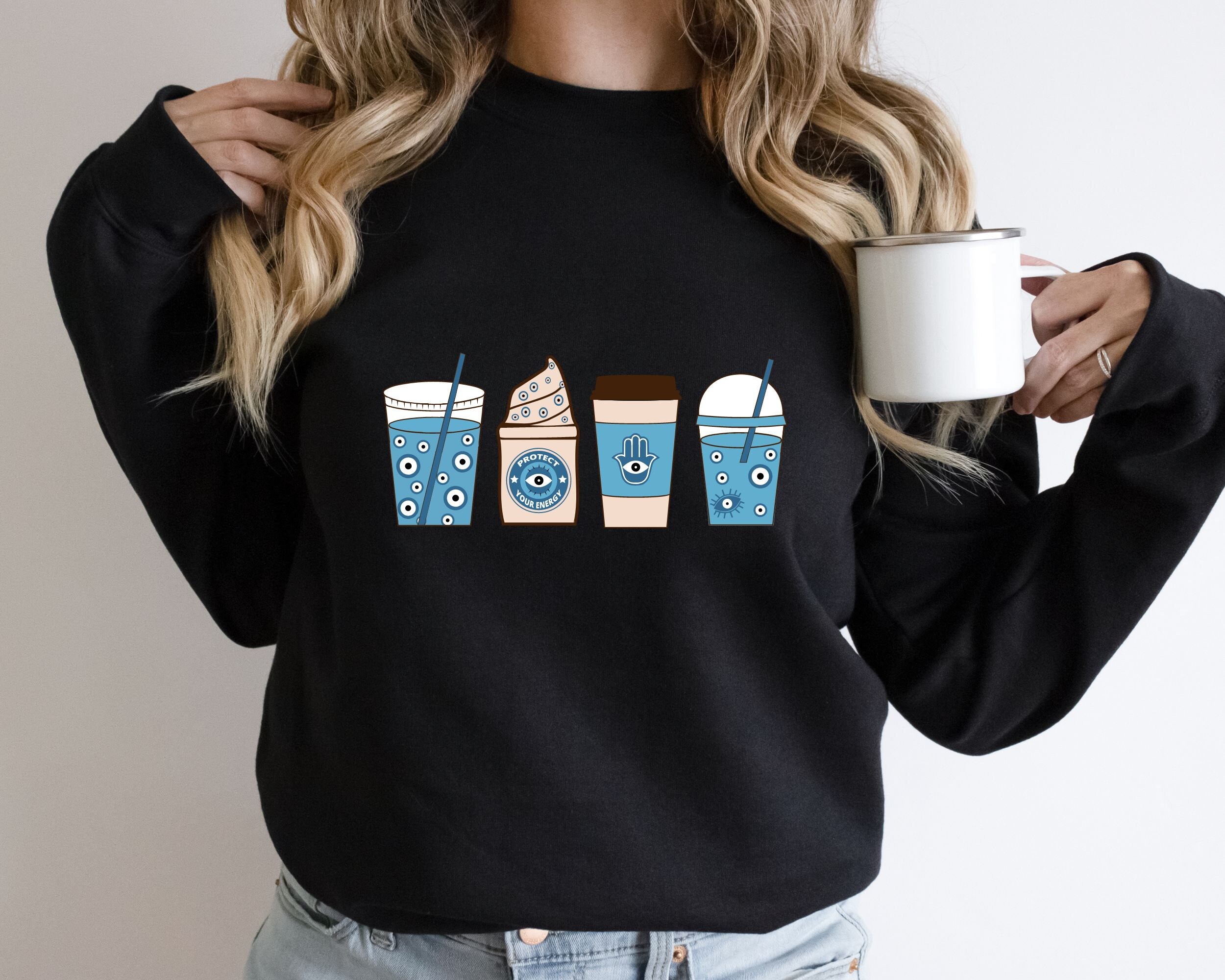 Evil Eye Blue Boba Cups, Evil Eye Decor, Evil Eye Shirts, Evil Eye ...