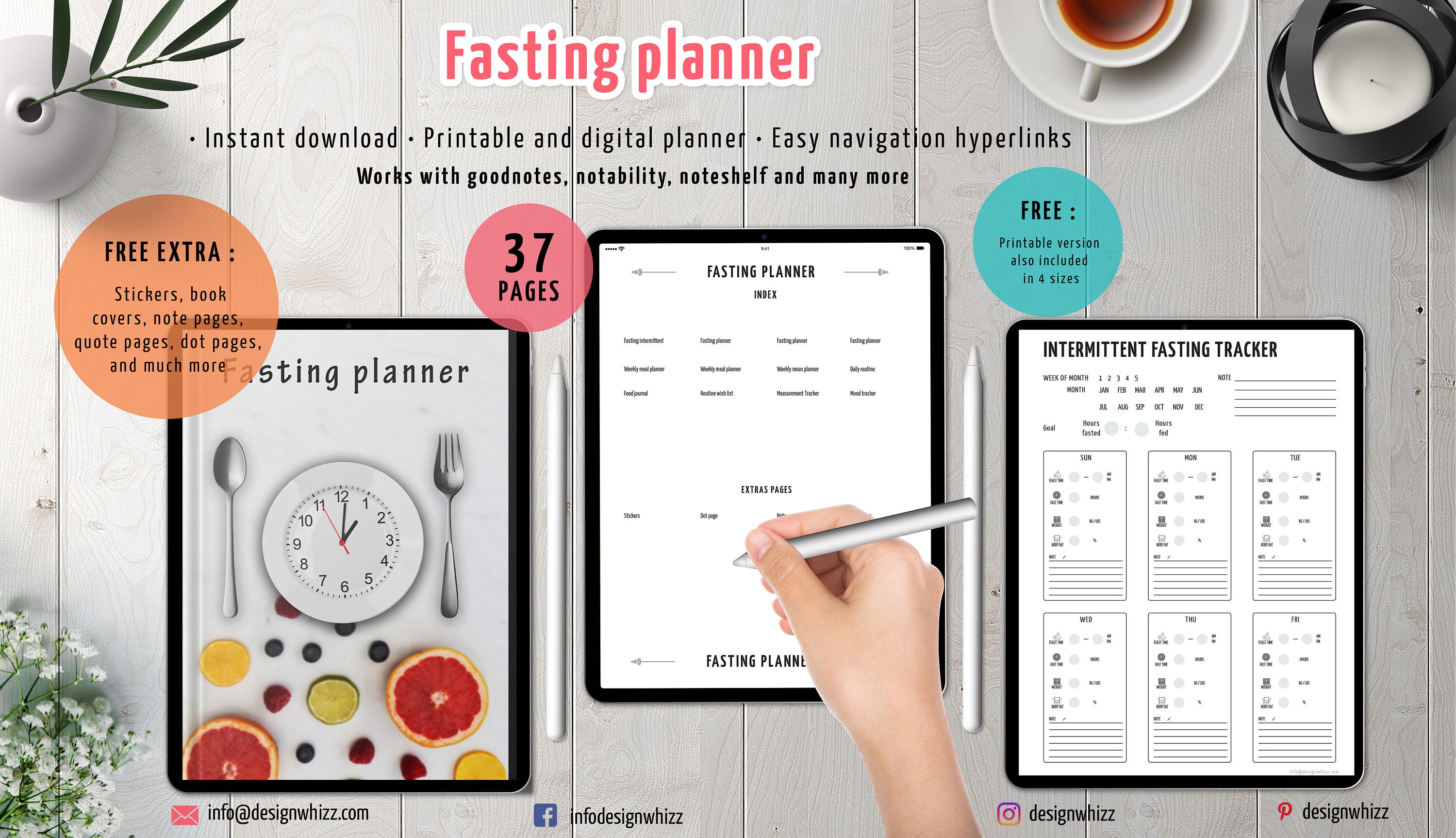 Intermittent Fasting Plan, Fasting Diet Plan, Diet Planner, Meal ...