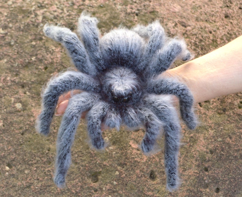 Giant Grey Tarantula. Crocheted Bird Eating Spider. Halloween - Etsy