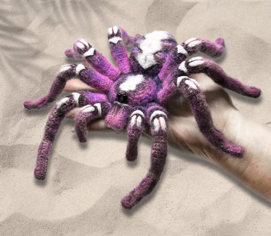Crocheted Tarantula. Amigurumi Bird-eating Spider. Lifelike Tarantula ...