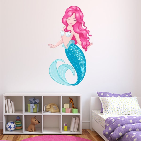 Mermaid Wall Decals - Etsy