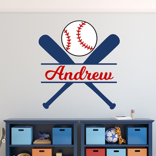 Baseball Custom Name Decal - Etsy