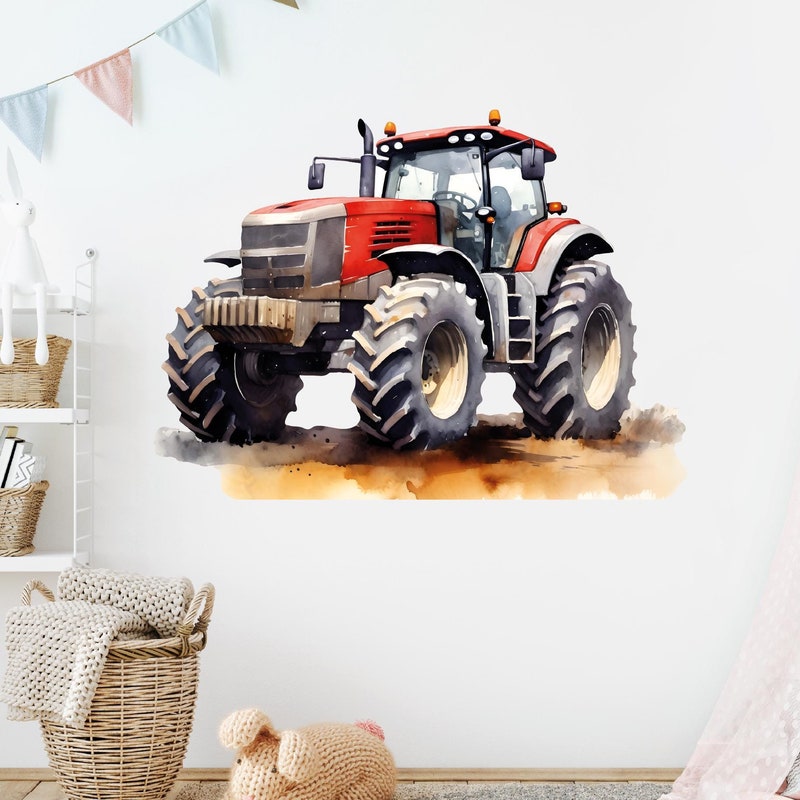 Tractor Wall Decal - Etsy UK