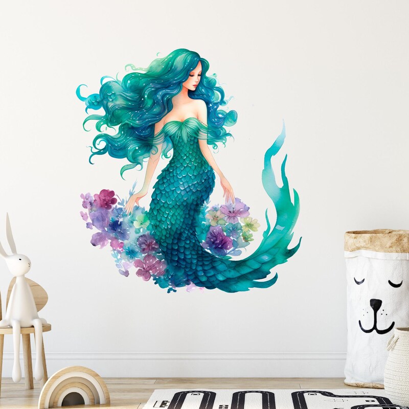 Mermaid Wall Decal - Etsy