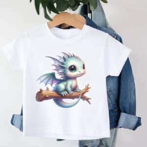 Fairytale Dragon DTF Transfer, Watercolor Ready-to-press Design for ...