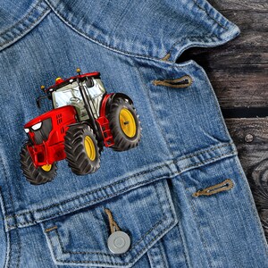Tractor DTF Transfer, Red Tractor Design for Kids Apparel T Shirts ...