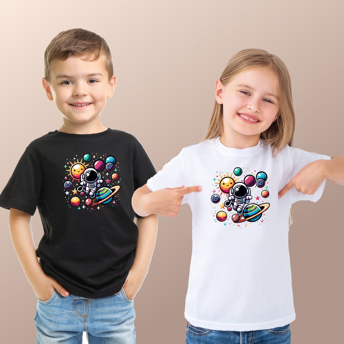 Outer Space DTF Transfer, Galaxy Solar System Design, Ready-to-press ...