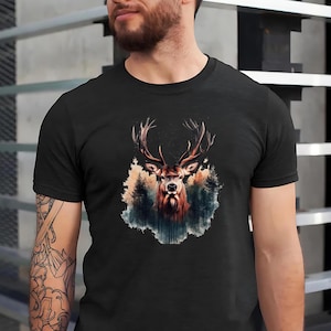 Forest Deer DTF Transfer, Hunting Iron on Transfers Design, Outdoor ...