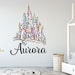 Castle Wall Decal Custom Name Wall Decals Princess Wall Decor Art Mural ...