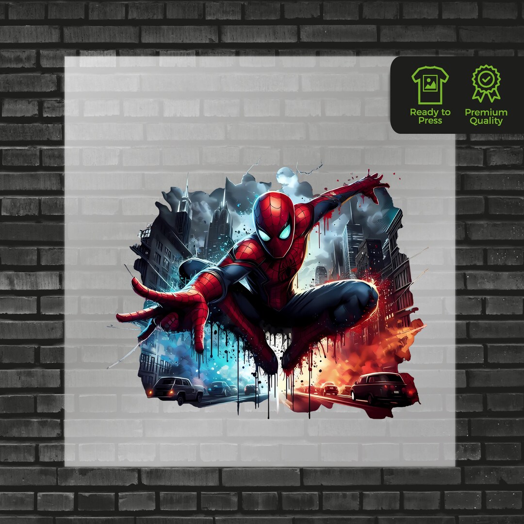 Movie Character DTF Transfer, Superhero Design, Ready to Press Graphic ...