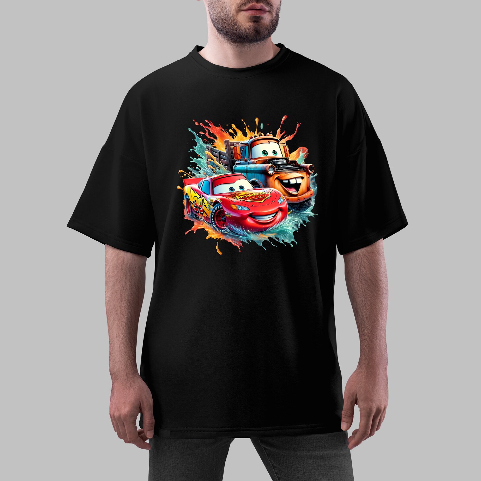 Cars DTF Transfer, Lightning Design, Ready-to-press Graphic for Kids ...