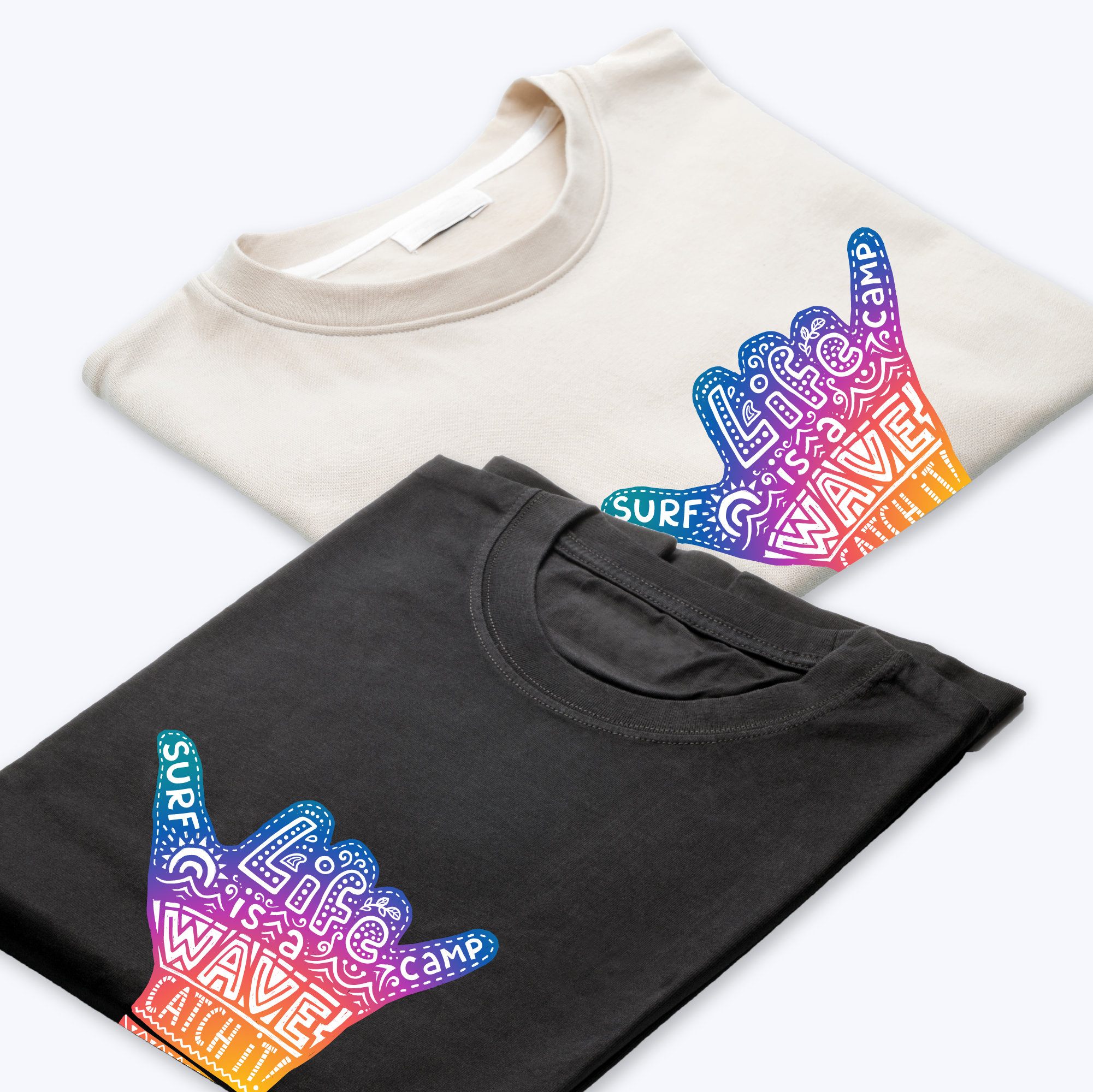 Life is a Wave DTF Transfer - Surf Heat Transfer for Apparel T Shirts ...