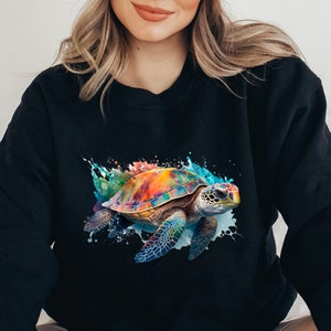 Sea Turtle DTF Transfer - Watercolor Turtle Transfer T Shirts - Heat ...