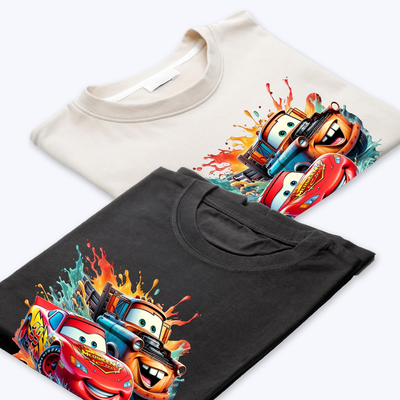Cars DTF Transfer, Lightning Design, Ready-to-press Graphic for Kids ...