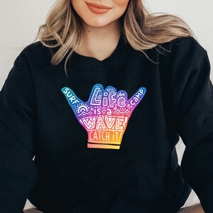 Life is a Wave DTF Transfer - Surf Heat Transfer for Apparel T Shirts ...