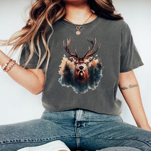 Forest Deer DTF Transfer, Hunting Iron on Transfers Design, Outdoor ...