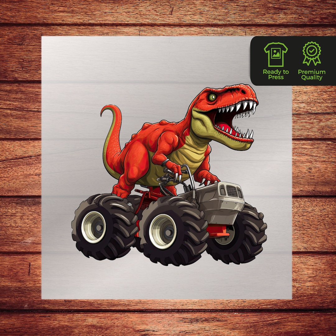Dinosaur DTF Transfer, Ready-to-press Graphic for Adventure Apparel ...