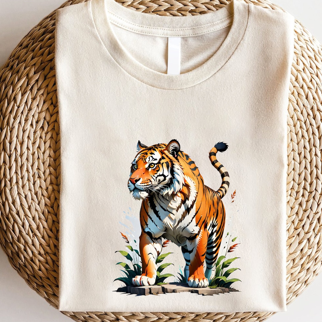 Tiger DTF Transfer - Animal Theme Heat Transfer for T Shirts - Ready to ...