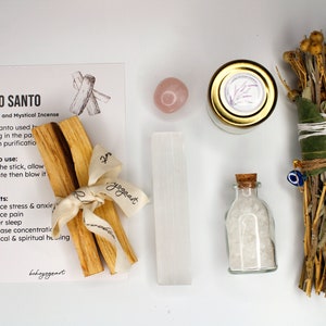 Energy Cleansing Set, Healing Crystal Set, Relaxation Ritual Box ...
