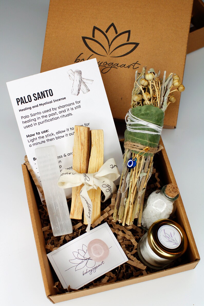 Energy Cleansing Set, Healing Crystal Set, Relaxation Ritual Box ...