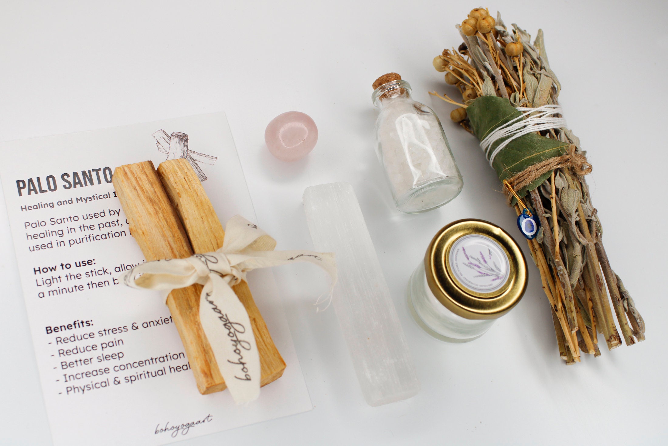 Energy Cleansing Set, Healing Crystal Set, Relaxation Ritual Box ...