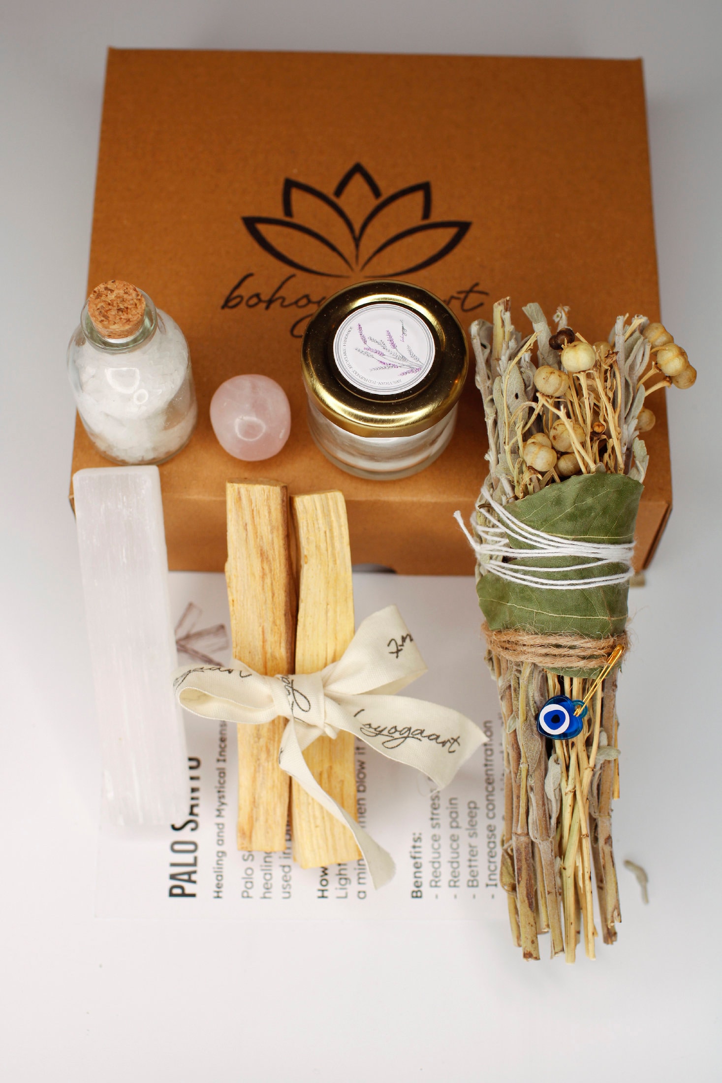 Energy Cleansing Set, Healing Crystal Set, Relaxation Ritual Box ...
