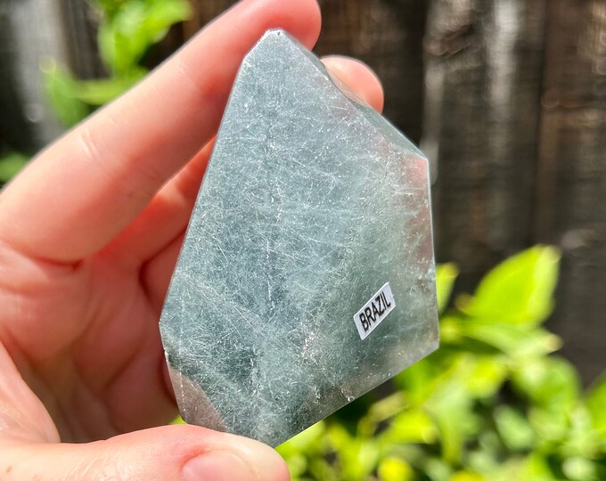 Rare Blue Tara Amphibole Quartz Freeform With Stunning Blue Rutile ...