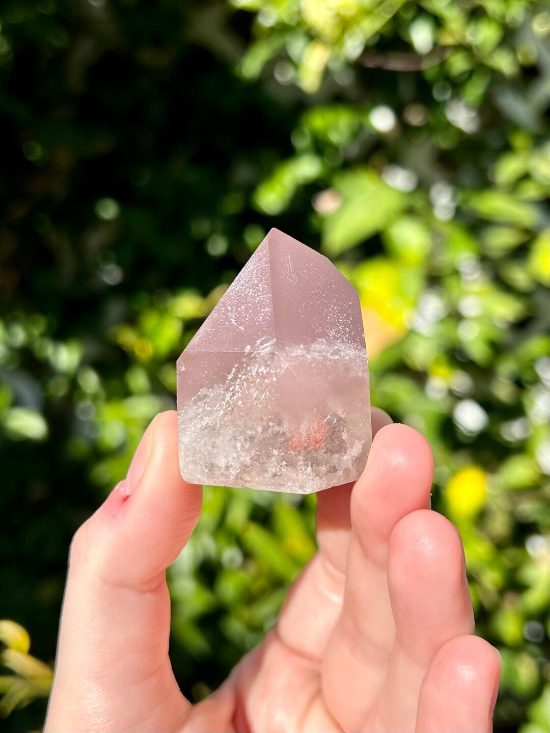 Pink Lithium Quartz Point From Brazil Third Eye Chakra - Etsy