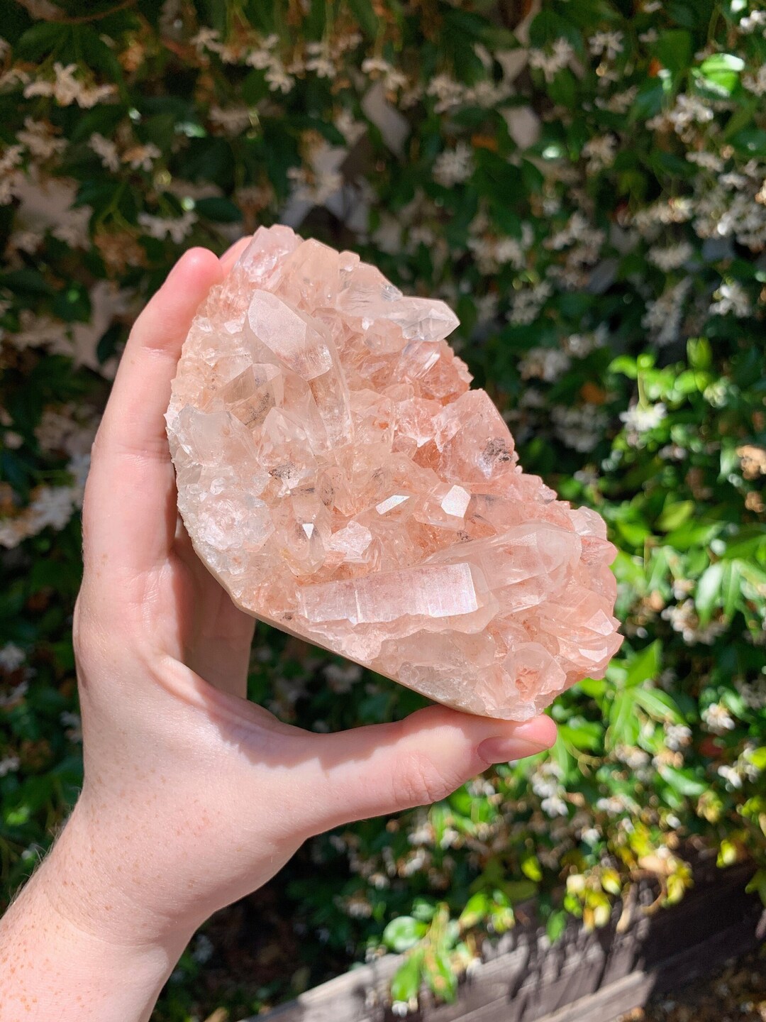 Rare Pink Himalayan Quartz Cluster - Samadhi Quartz Crystal Generator ...