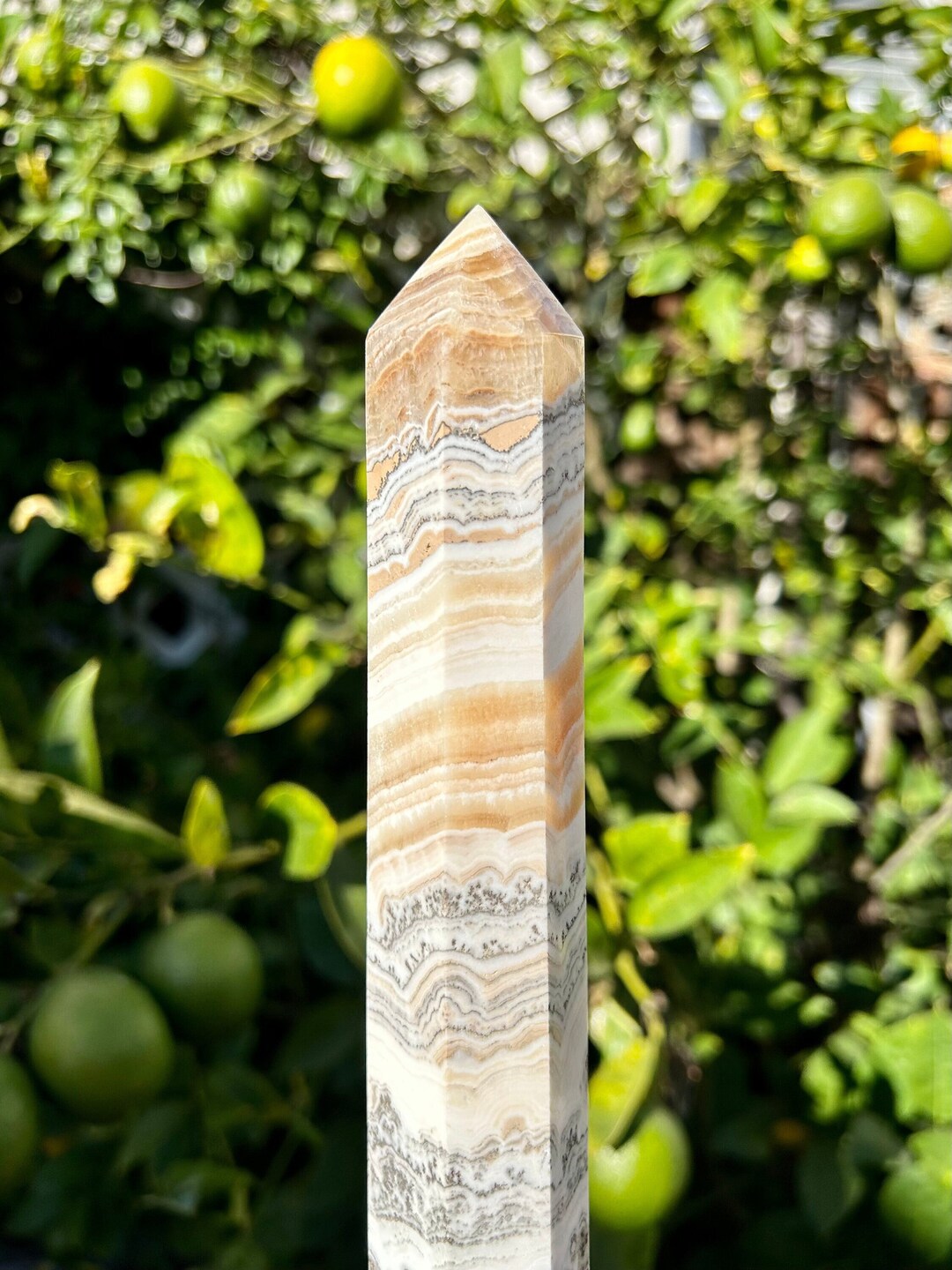 Tall Orange Dendritic Calcite Tower From Mexico Sacral Chakra Healing ...