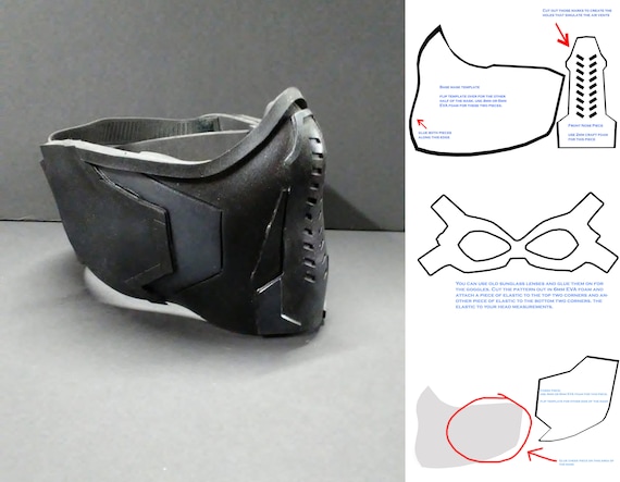 Winter Soldier Style Mask TEMPLATE | Etsy