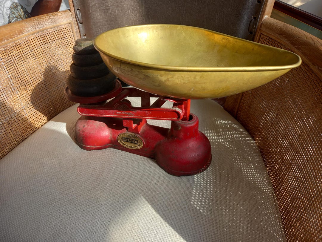 The Salter Staffordshire Scale Country Red Made in England Vintage ...