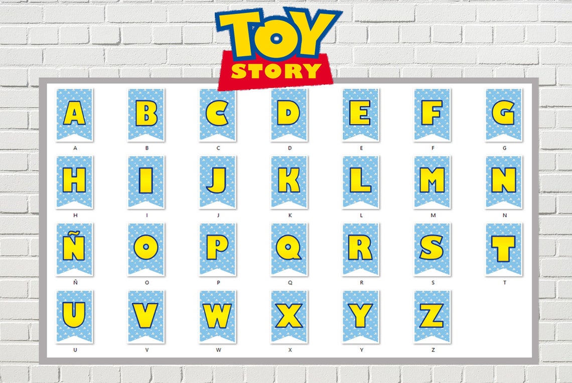 Toy Story Printable Banners, Toy Story Party Banner, Banner Alphabet A ...