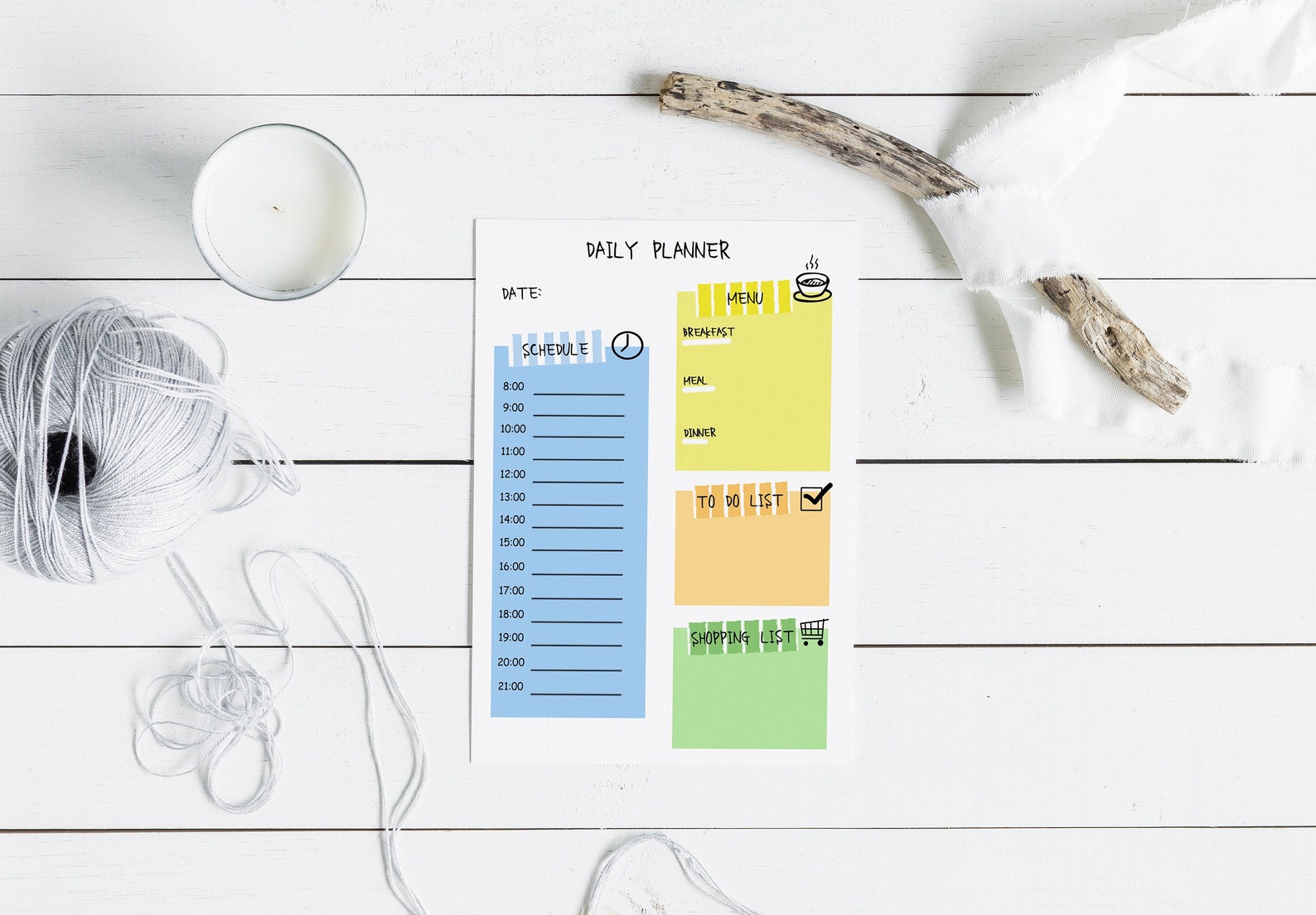 A3 Daily Planner Printable With to Do List, Daily Task Planner Schedule ...