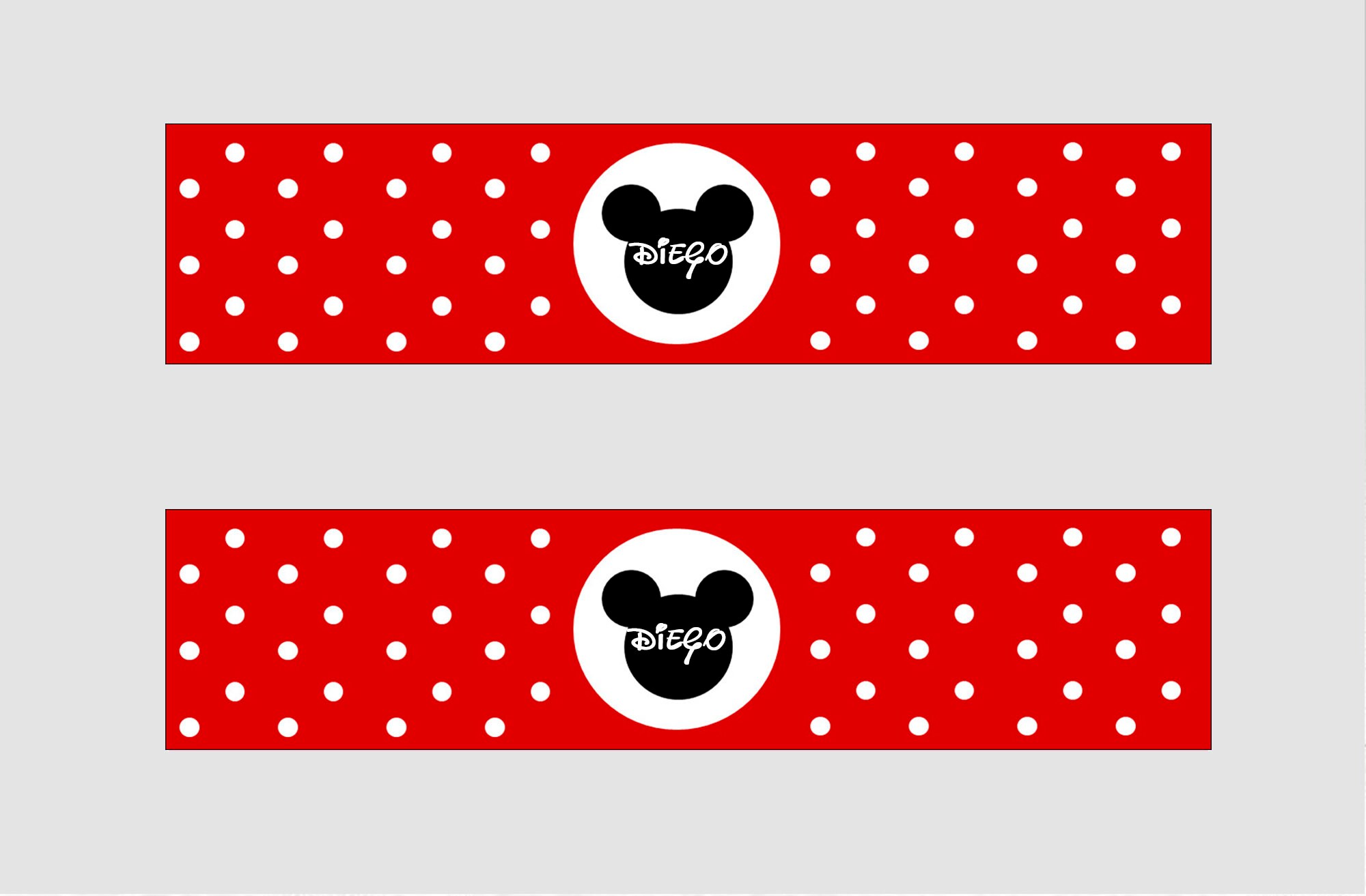 Mickey Mouse Water Bottle Labels Mickey Mouse Labels | Etsy