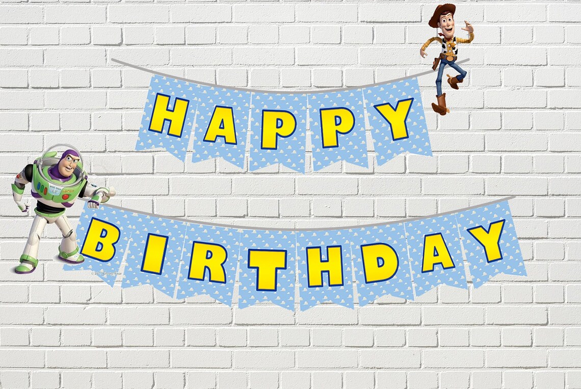 Toy Story Printable Banners, Toy Story Party Banner, Banner Alphabet A ...