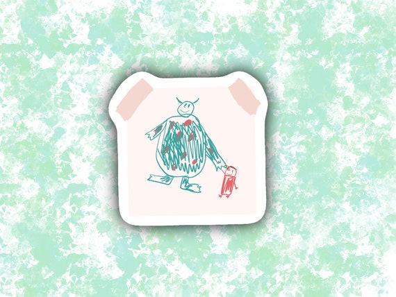 Boo's Drawing Sticker Monsters Inc Sticker Disney - Etsy