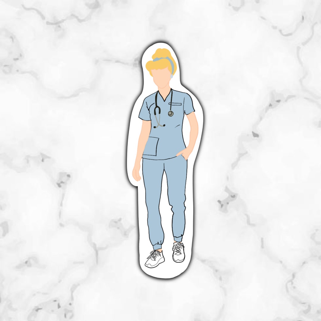 Cinderella Sticker, Nursing Sticker, Disney Nurse, Princess Sticker ...