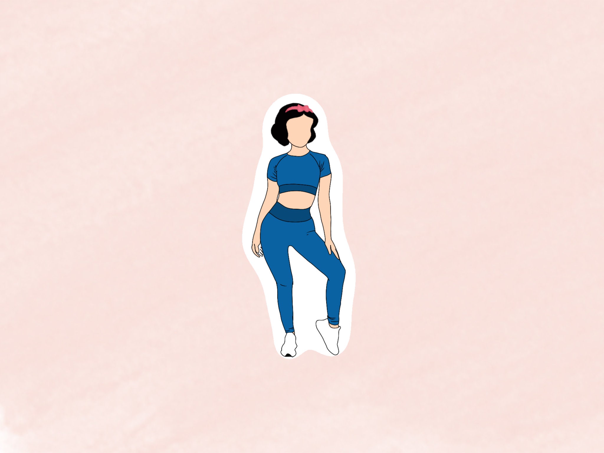 Princess Gym Outfit Sticker, Workout Sticker, Princess Sticker, Disney ...