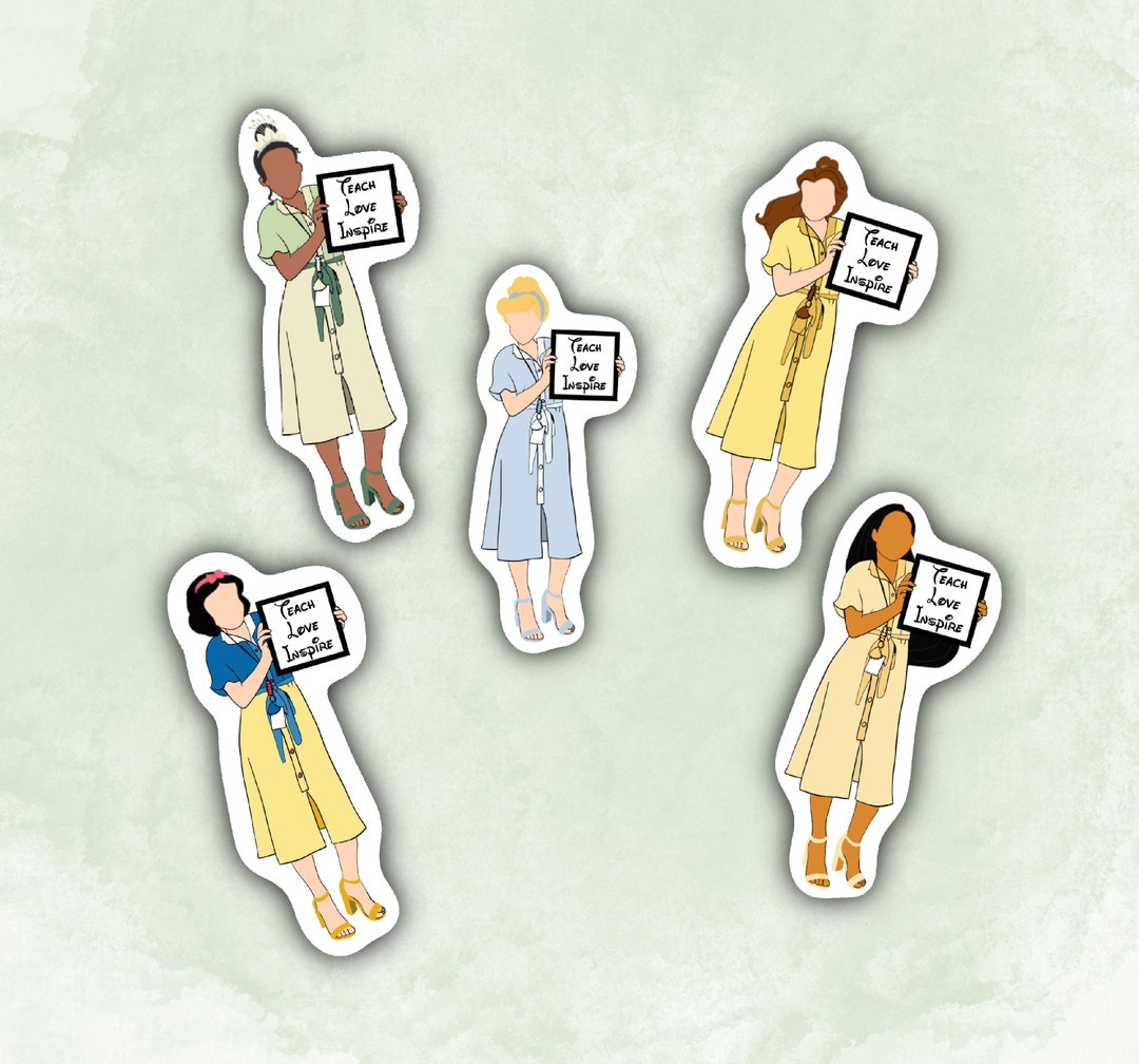 Princess Teacher Sticker, Disney Teacher Sticker, Princess Sticker ...