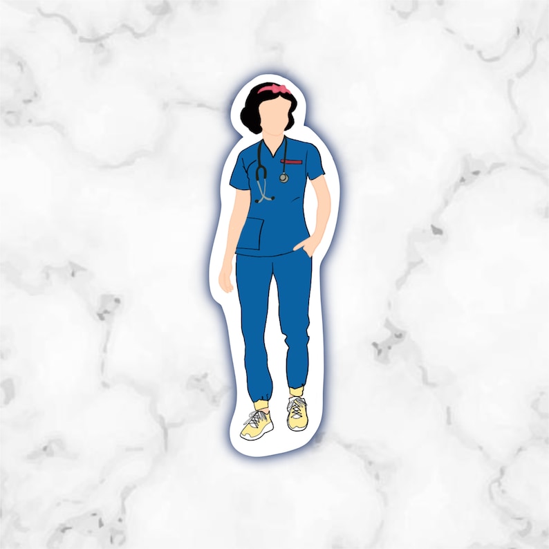 Princess Nurse Sticker Nursing Sticker Princess Sticker - Etsy