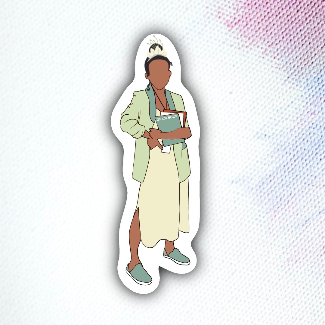 Teacher Tiana Sticker, Tiana Sticker, Teacher Sticker, Princess Sticker ...
